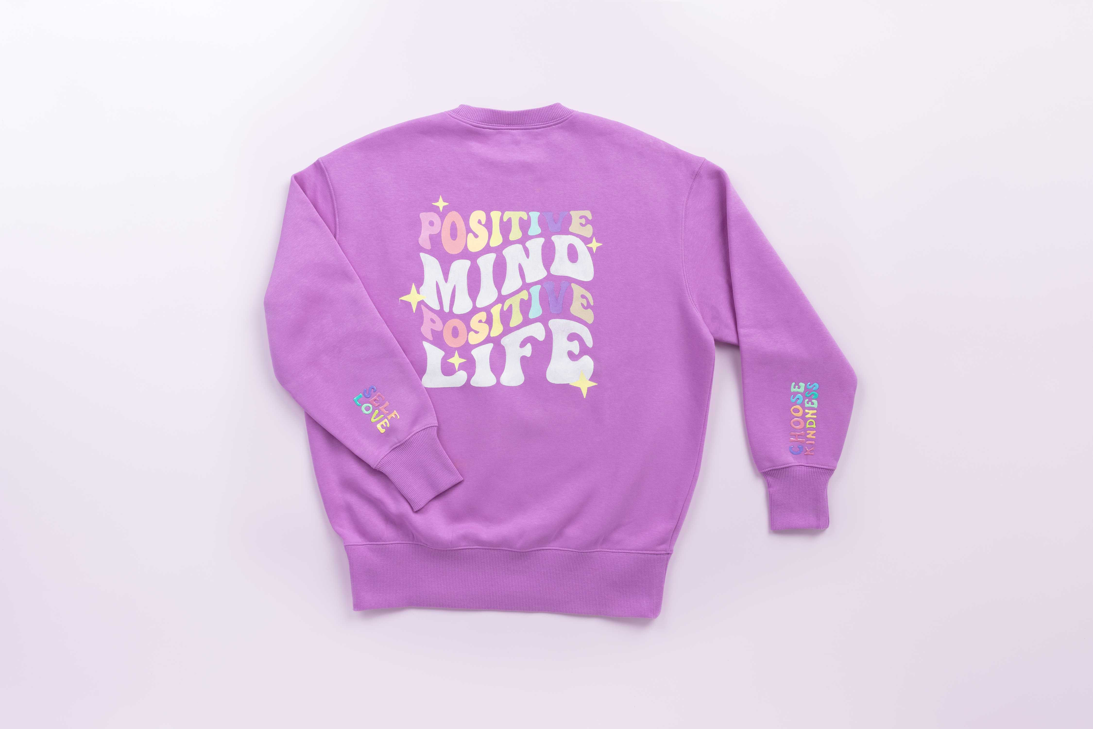 Positive Vibes Custom Sweater with Fabric Paint – Tulip Color Crafts