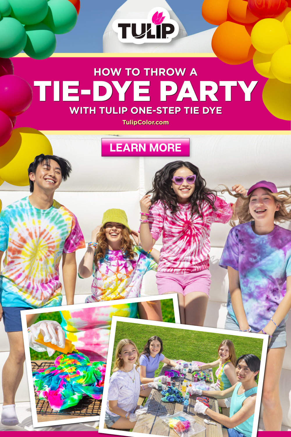 How to Throw a Tie-Dye Party with Tulip One-Step Tie-Dye Kits – Tulip ...
