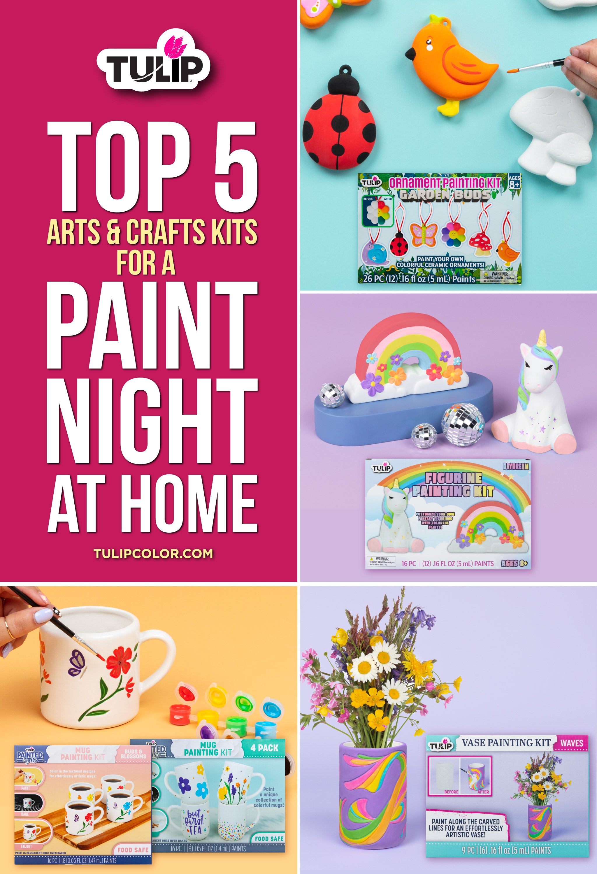 Top 5 Arts and Crafts Kits for a Paint Night at Home – Tulip Color Crafts